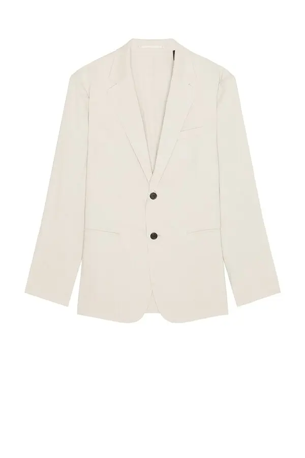 Theory Standard Blazer In Good Linen - Silver Cloud