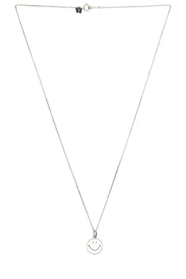 Needles Sterling Silver Smiley Face Pendant Necklace - Smile