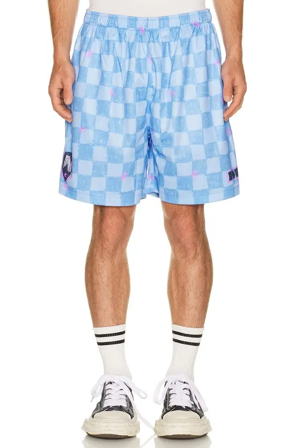 NAHMIAS Scribble Check Soccer Shorts