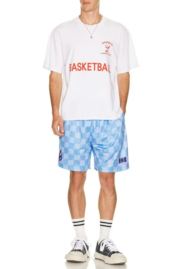 NAHMIAS Scribble Check Soccer Shorts