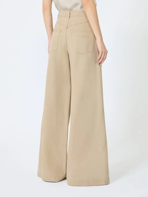 Max Mara Coated Cotton Bull Denim Trousers