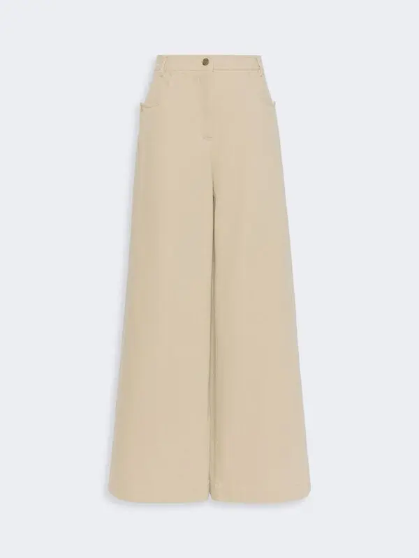 Max Mara Coated Cotton Bull Denim Trousers