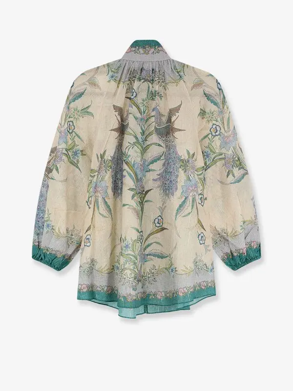 Zimmermann Indra Printed Cotton And Silk Shirt - Multicolor