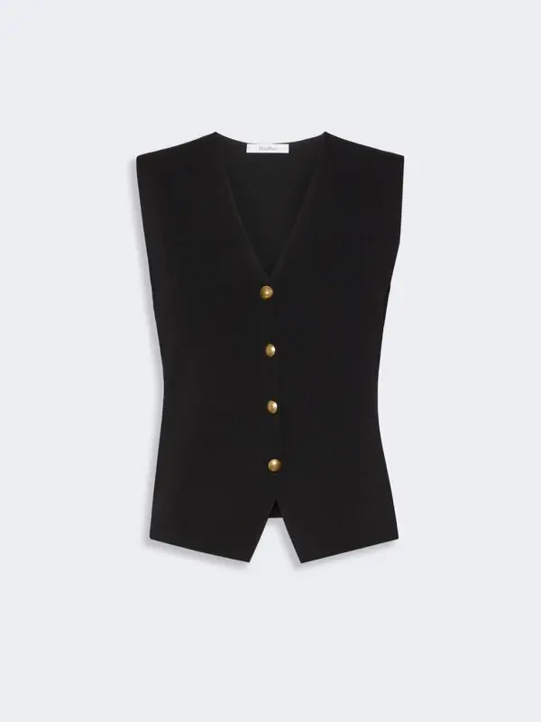Max Mara Viscose Crepe Yarn Gilet