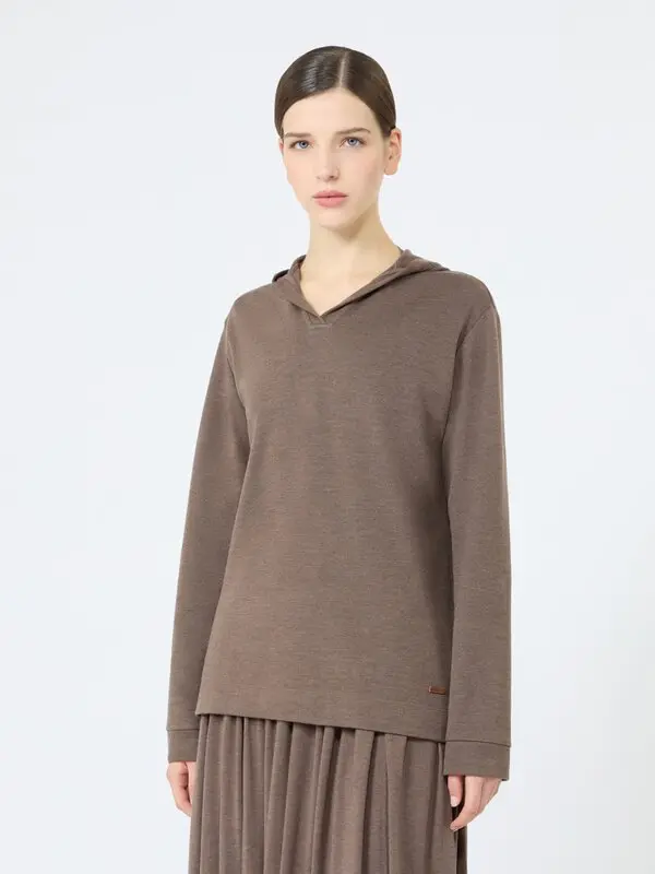 Max Mara Silk-blend Jersey Sweatshirt