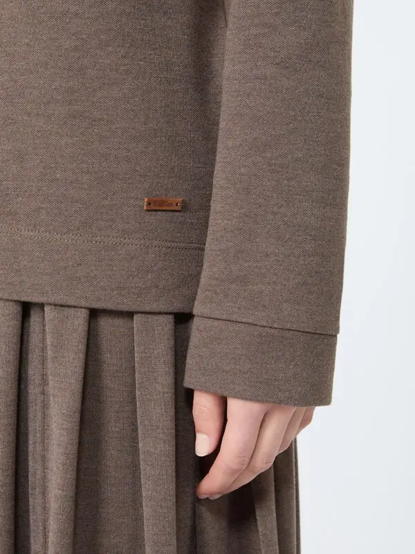 Max Mara Silk-blend Jersey Sweatshirt
