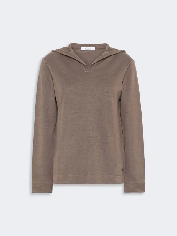 Max Mara Silk-blend Jersey Sweatshirt