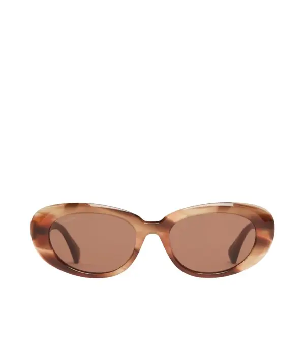 Max Mara Oval Sunglasses - Rust