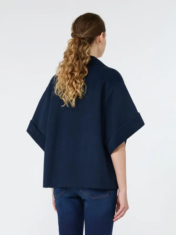 Max Mara Short Wool Broadcloth Coat