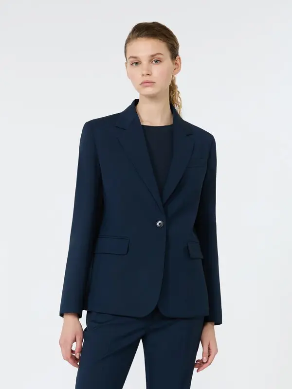 Max Mara Single-breasted Stretch Wool Blazer