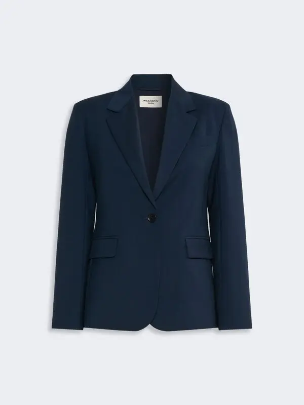 Max Mara Single-breasted Stretch Wool Blazer