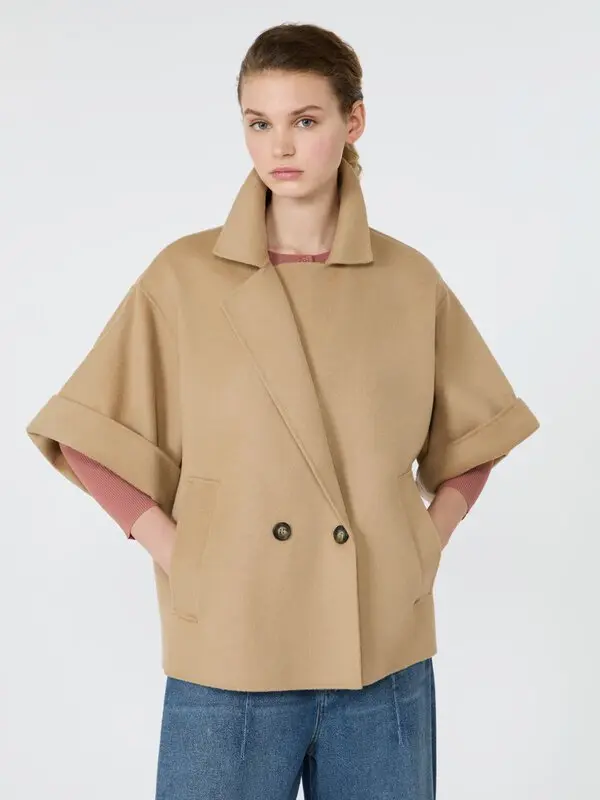 Max Mara Short Wool Broadcloth Coat