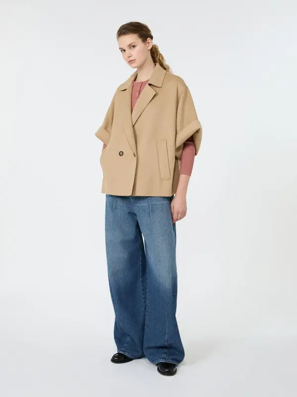 Max Mara Short Wool Broadcloth Coat