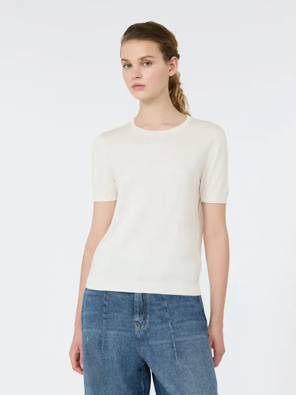 Max Mara Silk And Cotton Crew-neck Sweater