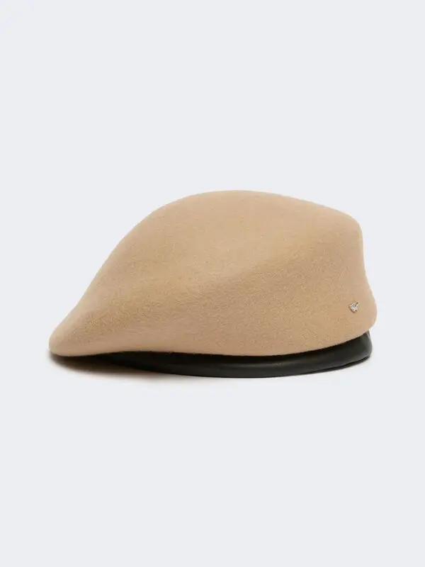 Max Mara Wool Felt Beret - Camel