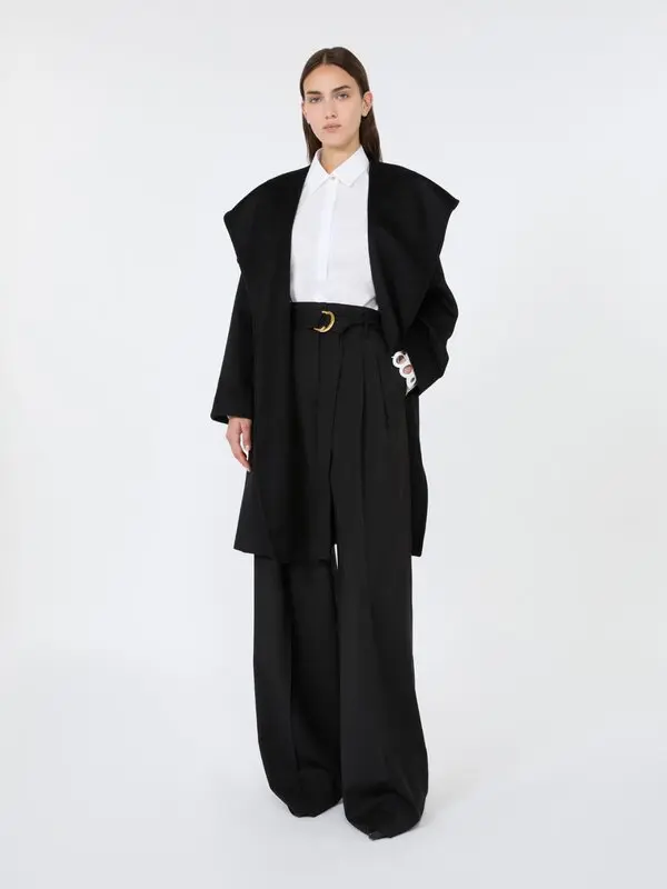 Max Mara High-waisted Woollen Cloth Trousers