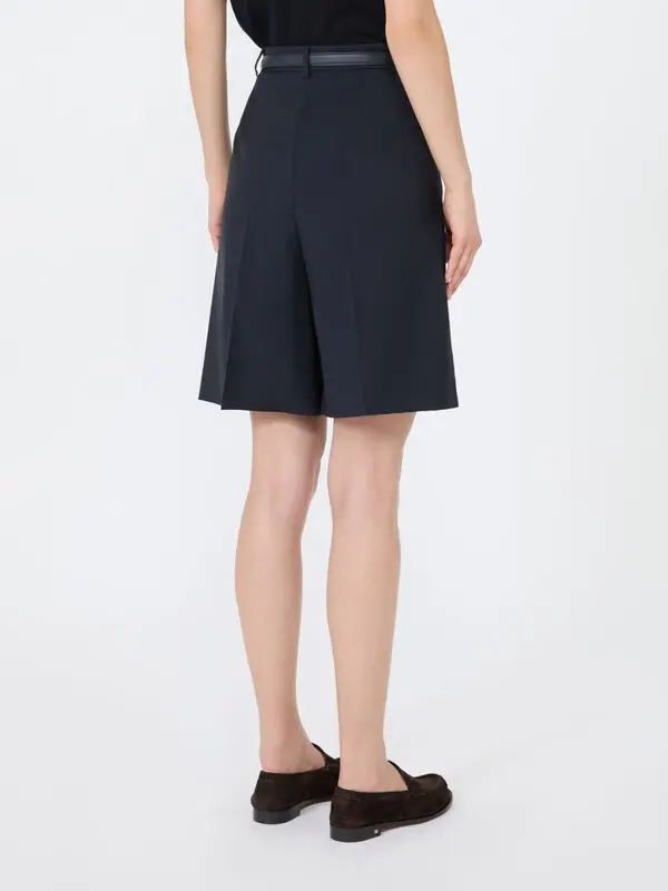 Max Mara High-waisted Woolen Cloth Bermuda Shorts