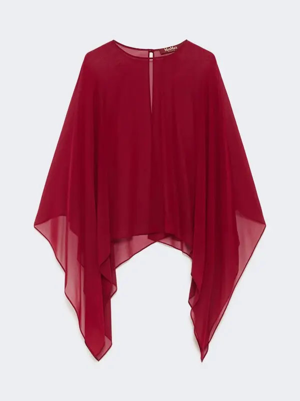 Max Mara Silk Georgette Cropped Cape