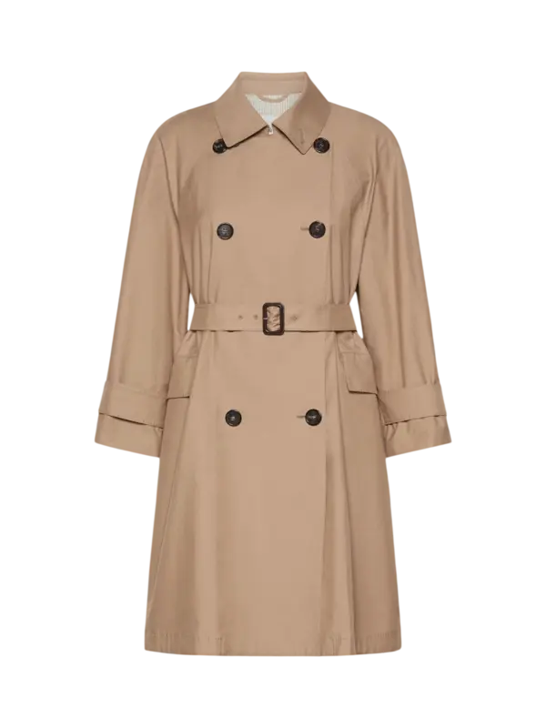 Max Mara Double-breasted Water-repellent Twill Trench Coat - Camel