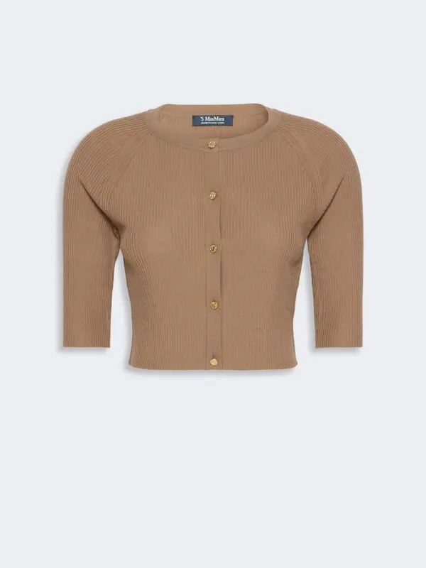 Max Mara Woollen Yarn Cropped Cardigan