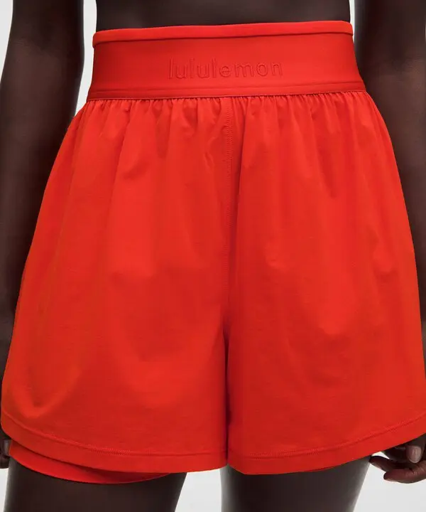 Lululemon License To Train Super-high-rise Lined Short 3.5 - Cherry Ember