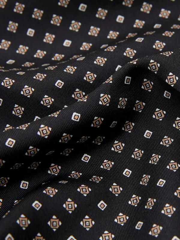REISS Sisto Pocket Square - Black