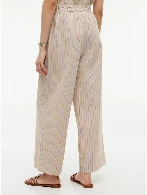 Tommy Hilfiger Striped Poplin Pull-on Pant Beige