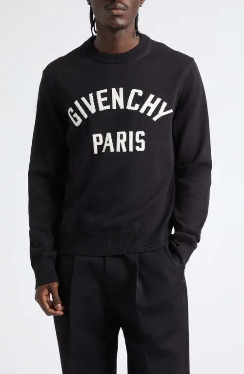 Givenchy Couture Intarsia Crewneck Sweater - Black