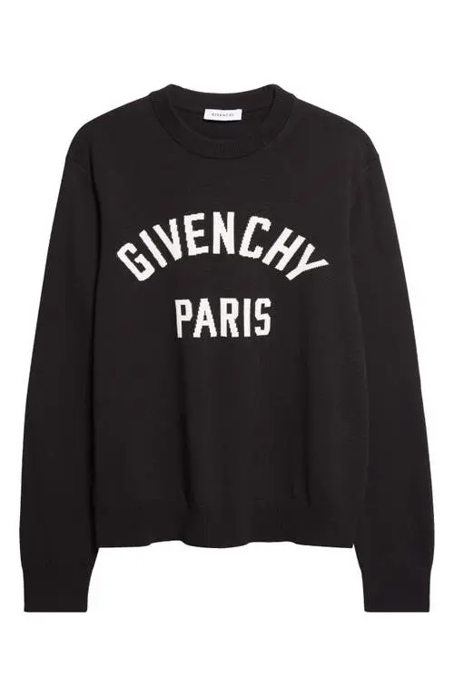 Givenchy Couture Intarsia Crewneck Sweater - Black