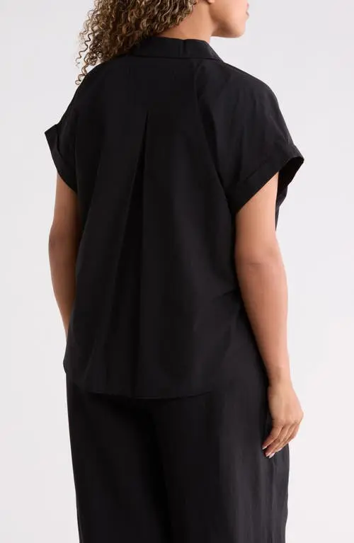 Eileen Fisher Notch Collar Organic Cotton Top
