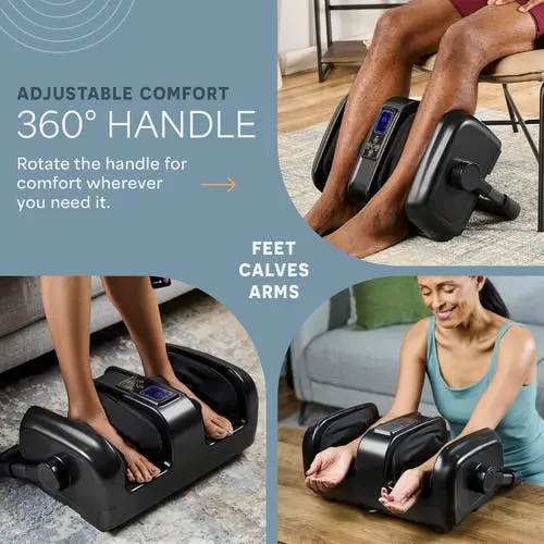 LIFEPRO Shiatsu Foot Massager With Heat Deep Kneading Foot Massager & Calf Therapy Machine - Black
