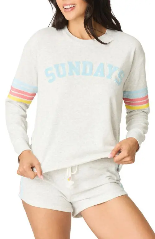PJ Salvage Sunday Funday Pajama Sweatshirt - H Cloud