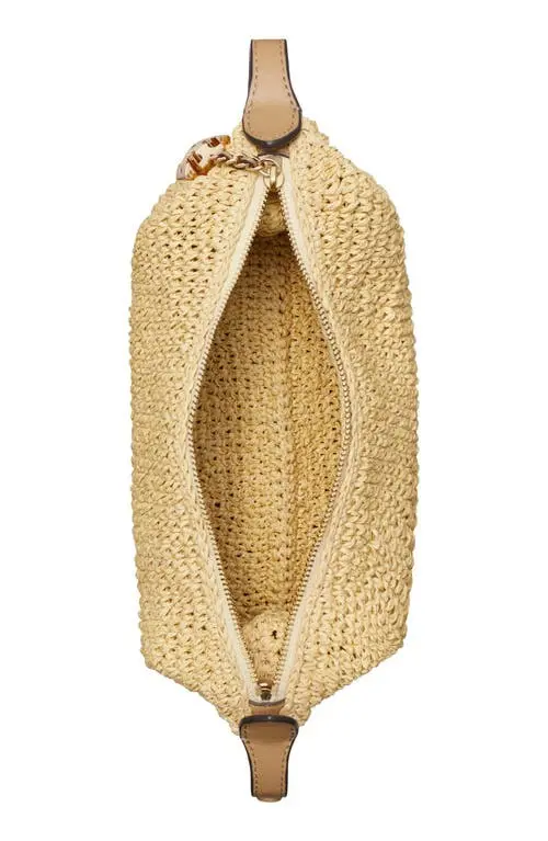 Tory Burch Fleming Pochette Straw Shoulder Bag - Natural