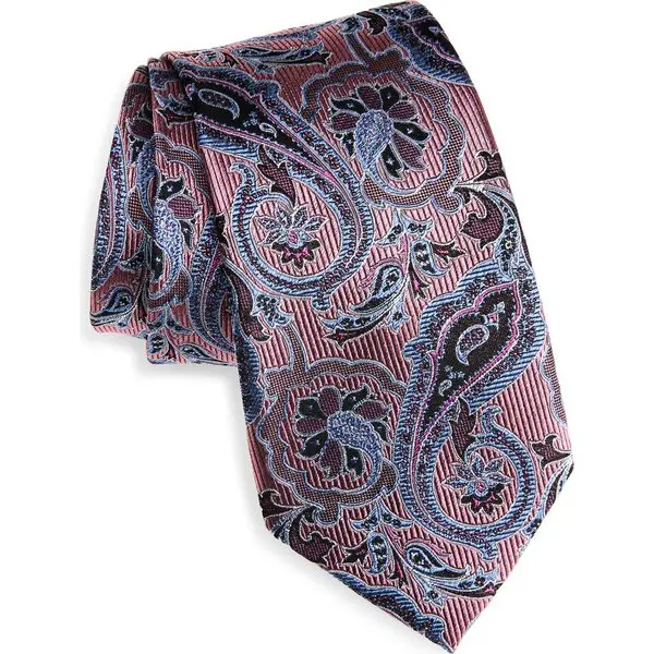 Nordstrom Floral Paisley Silk Tie - Pink