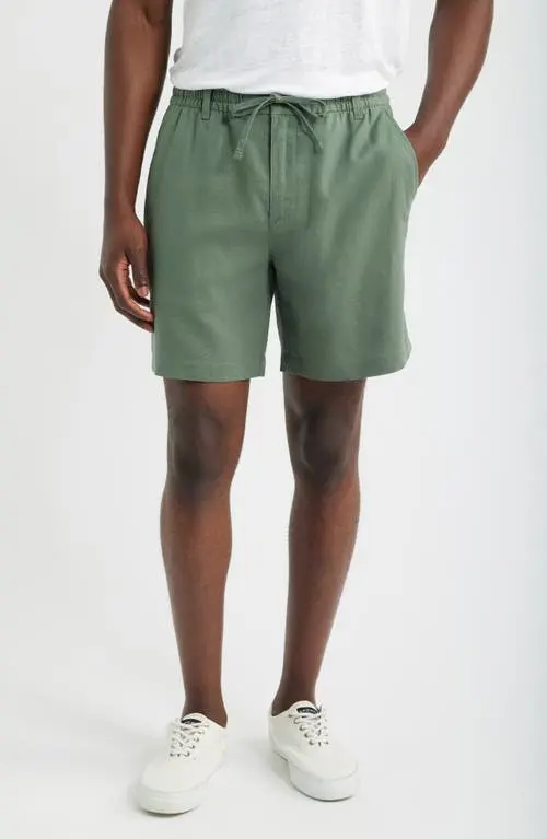 Mack Weldon Linen Blend Drawstring Shorts - Cactus