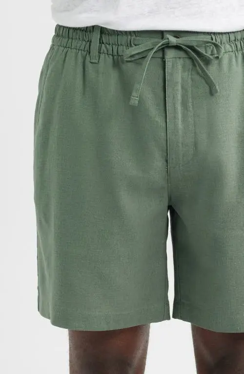 Mack Weldon Linen Blend Drawstring Shorts - Cactus