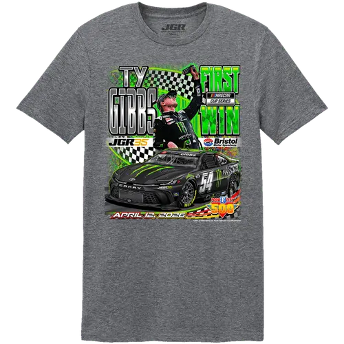 CLASSIC INK Ty Gibbs First Nascar Cup Series Win Commemorative T-shirt - Heather Charcoal