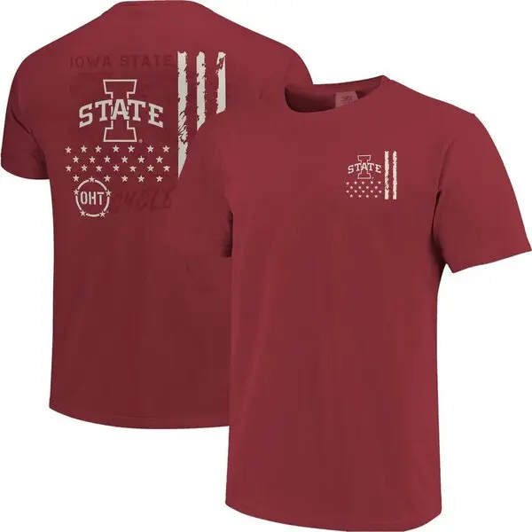 IMAGE ONE Iowa State Cyclones Comfort Colors Oht Camo Overlay T-shirt - Cardinal