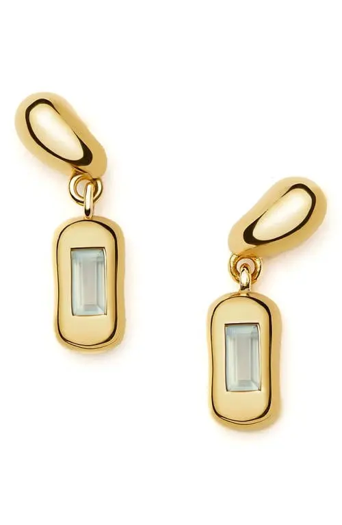 MISSOMA Molten Stone Baguette Drop Earrings - Gold