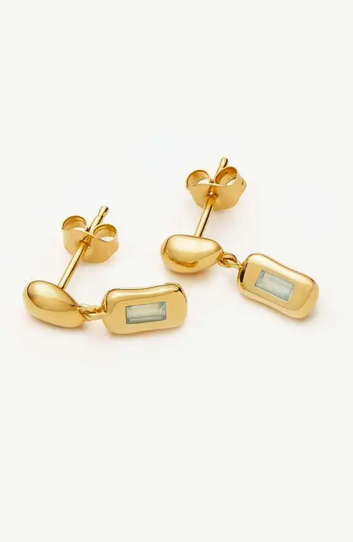 MISSOMA Molten Stone Baguette Drop Earrings
