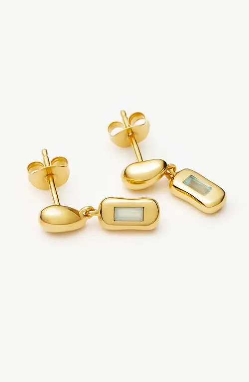 MISSOMA Molten Stone Baguette Drop Earrings