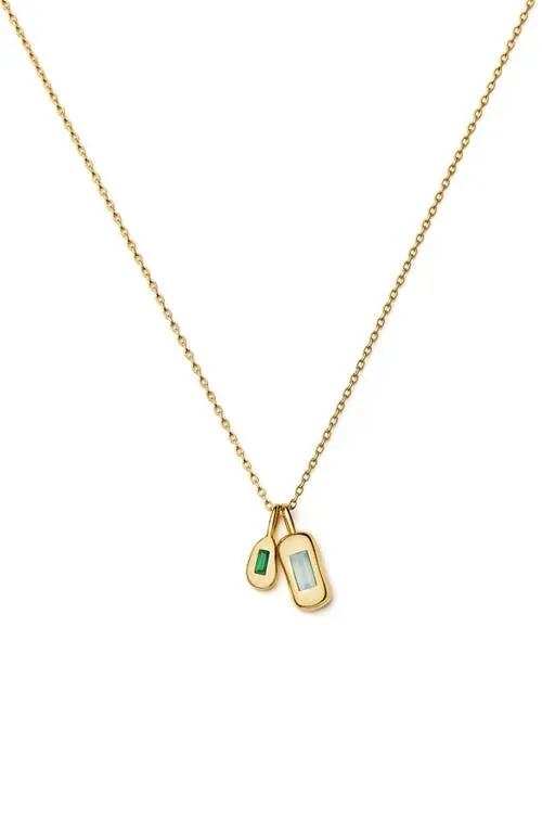 MISSOMA Molten Stone Bean Pendant Necklace - Gold