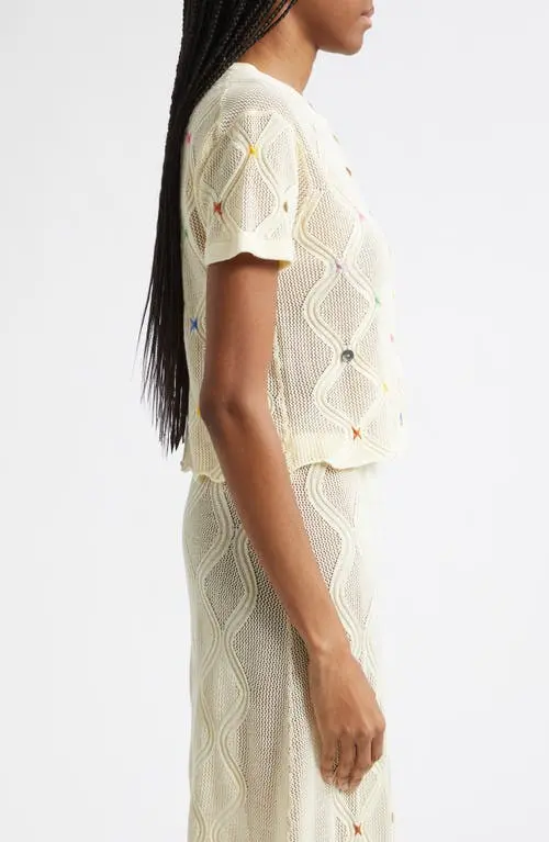 YANYAN Cotton Lattice Stitch Sweater