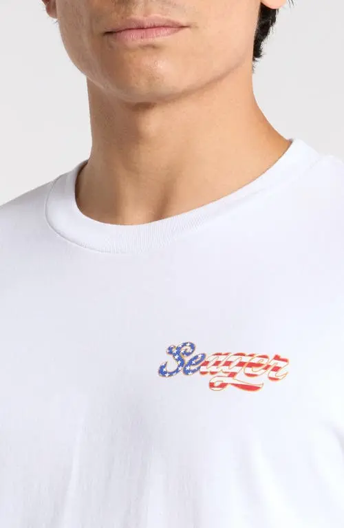 SEAGER CO Usa Russ Cotton Graphic T-shirt