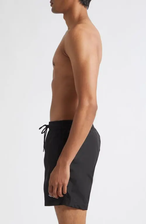 Moncler Logo Patch Swim Trunks - Black