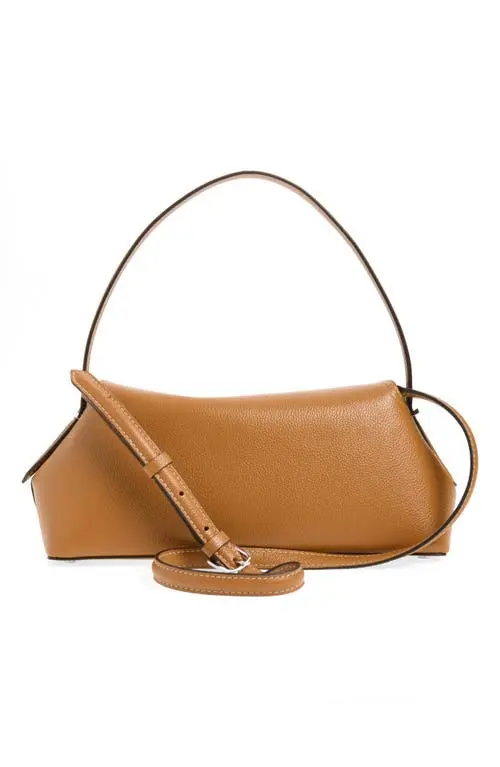 TOTEME T-lock Leather Shoulder Bag - Tan