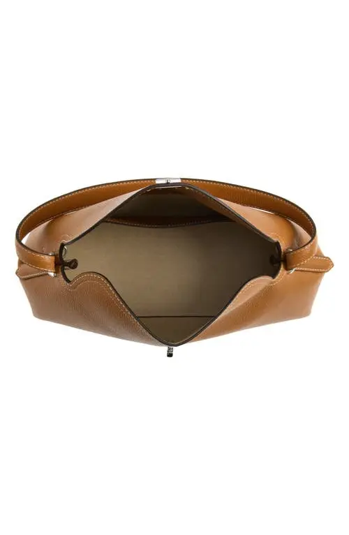 TOTEME T-lock Leather Shoulder Bag - Tan
