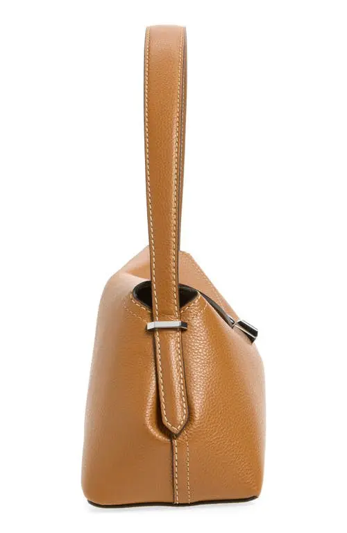 TOTEME T-lock Leather Shoulder Bag - Tan
