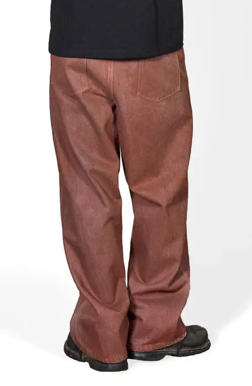 PLEASURES Spray Formula Baggy Jeans - Rust