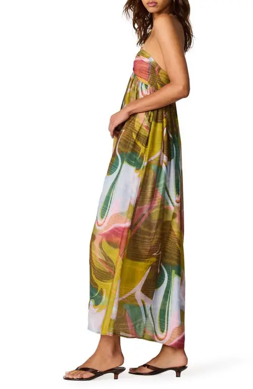 Steve Madden Yazmina Print Halter Maxi Dress